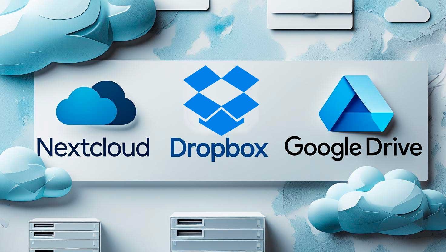 Nextcloud vs Dropbox vs Google Drive: comparativa 2025 completa